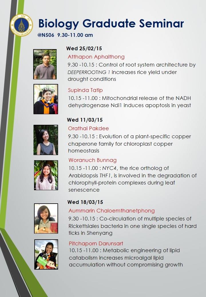 Graduate Seminar in Biology – Department of Biology MU